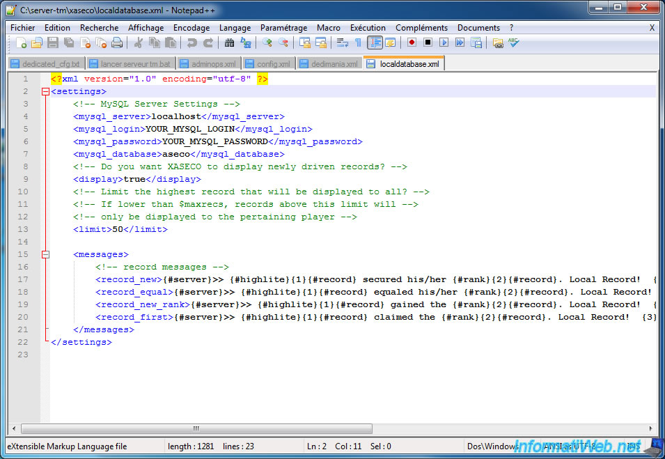 Create a TrackMania Forever server with Xaseco - TrackMania - Tutorials ...