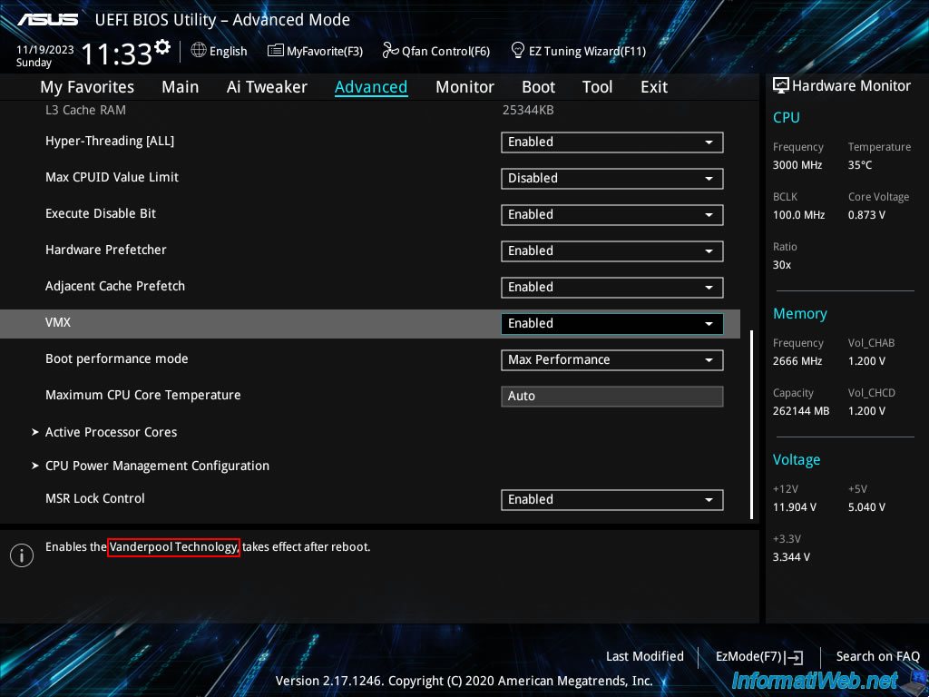 Enable processor virtualization (Intel VT-X / AMD-V) in the BIOS - BIOS ...