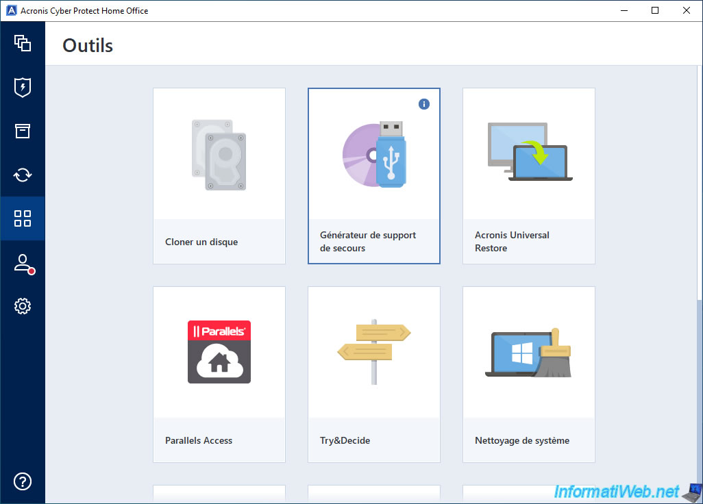 Create Acronis True Image (Cyber Protect Home Office) rescue media in ...