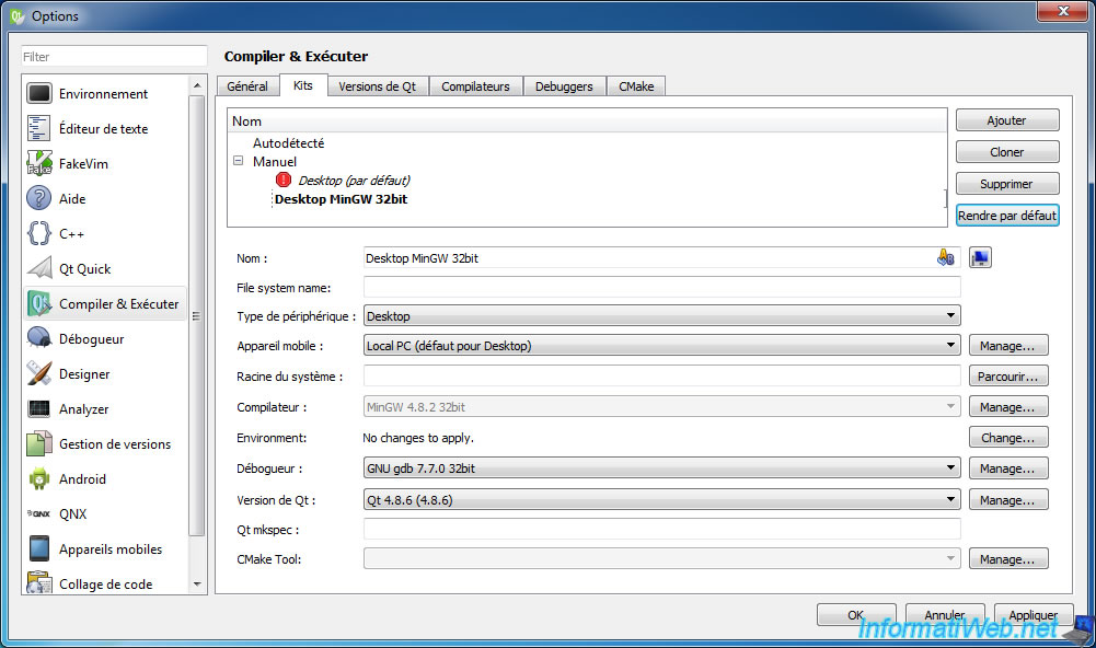 Install And Configure Qt Creator To Develop With Qt4 Page 2 Windows Tutorials Informatiweb