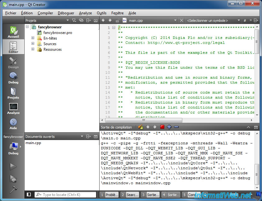Install And Configure Qt Creator To Develop With Qt4 Page 2 Windows Tutorials Informatiweb