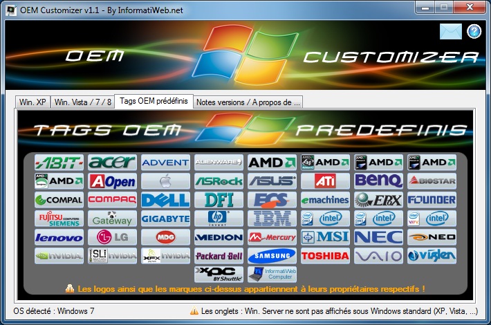 OEM Customizer v1.1 - Customization - Our programs - InformatiWeb